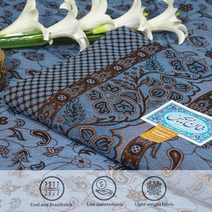 Diamond Khaddar Ocean Multani Bed Sheet Set – Khan Tex